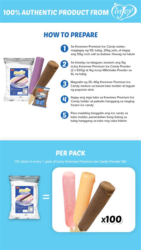 Injoy Kreemee Premium Ice Candy 500g Shopee Philippines