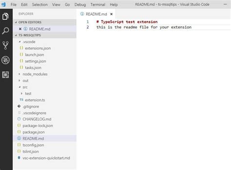 Create Azure Data Studio Extension With TypeScript