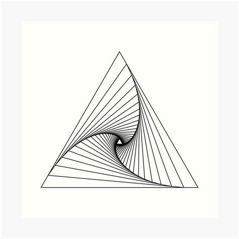 Pursuit Curve Triangle Art Print For Sale By Cupril