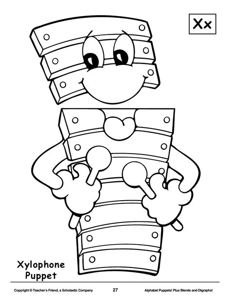 Alphabet Paper Bag Puppet Pattern Templates Teachers Friend A