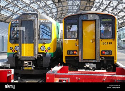 London Midland Class 350 Train And British Rail Class 150 Train