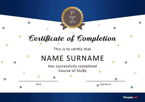 Free Certificate Of Completion Template Word