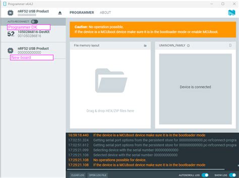 Brand New Board Can T Flash No Operations Possible For Device If The Device Is A MCUboot