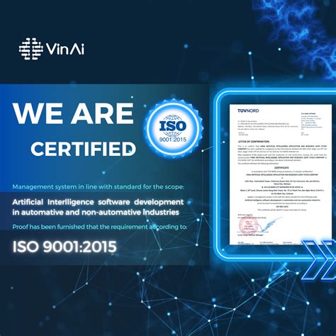 Vinai Demonstrates Excellence With Iso 90012015 Quality Management