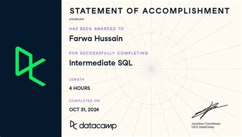 Farwa Hussain On Linkedin Sql Datascience Datacamp Programming