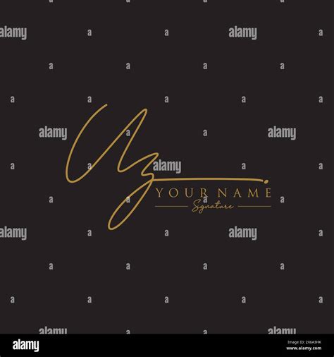 Uz Signature Logo Template Stock Vector Image And Art Alamy