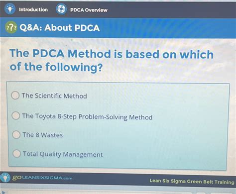 Solved Introductionpdca Overview ﻿qanda About Pdcathe Pdca