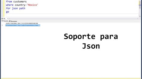 Soporte De Json Para Sql Server Visoal