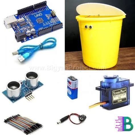Smart Dustbin Components Kit For Arduino Projects