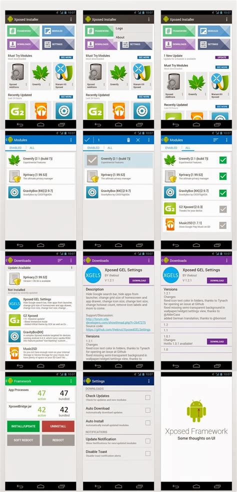 Android Xposed Framework UI Reimagined