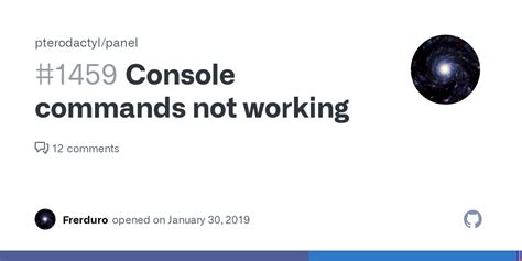 console commands not working · issue 1459 · pterodactyl panel · github