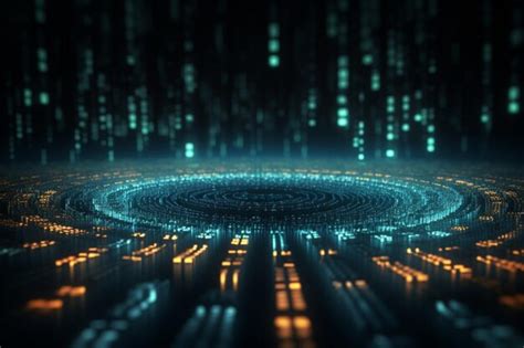 Premium AI Image Binary Code Waves Depict Data Flow Digital Security In Internet Technology