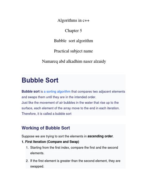 Bubble Sort 024005 Pdf