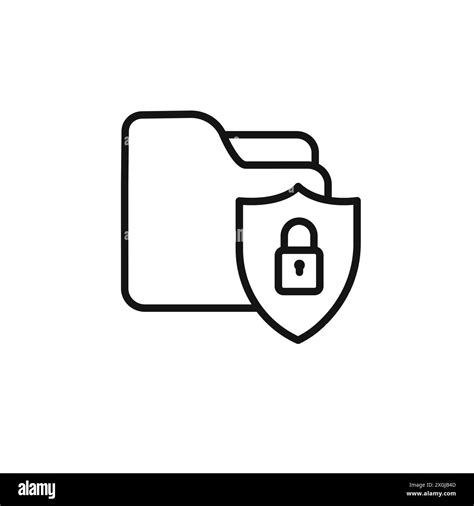 data protection icon vector logo set collection for web app ui stock
