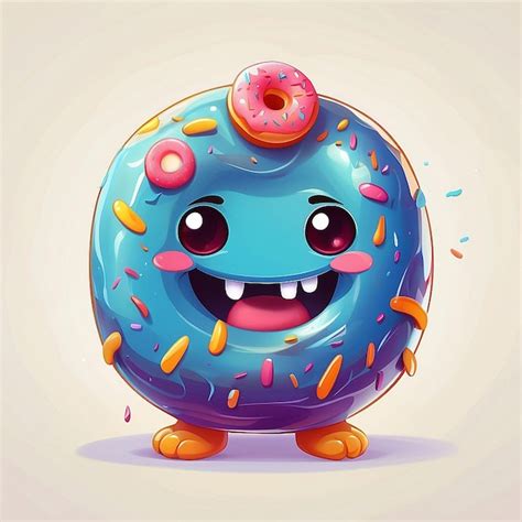 Premium Photo 3d Cute Donut Character