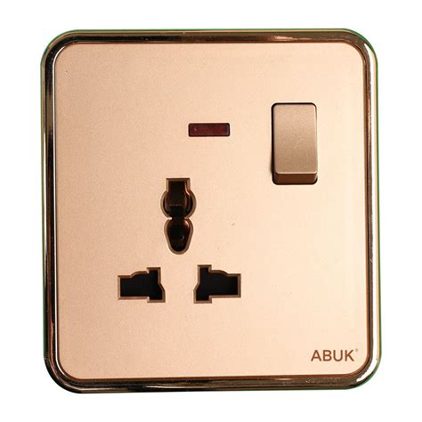 Abuk Universal Wall Switched Socket Push Button 13a 250v Electric Abuk Universal Wall Switched Socket Push Button 13a 250v Electric