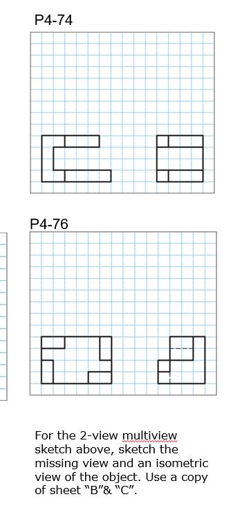 solved for the 2 view multiview sketch above sketch the
