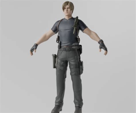 Artstation Leon S Kennedy Lowpoly Rigged Resources