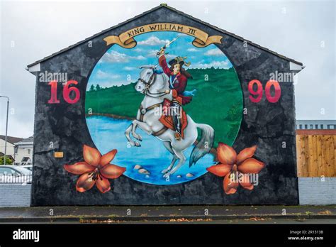 Loyalist Wall Mural On Side Of Building Depicting King William Iii On