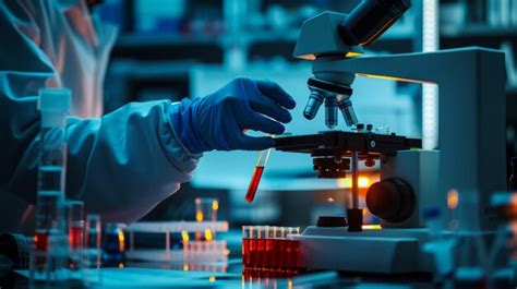 Premium Photo A Vivid Dynamic Image Of A Lab Technician Assistant