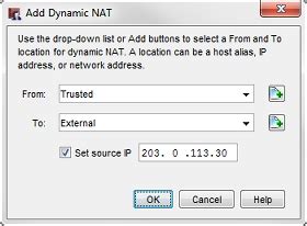 Add Network Dynamic NAT Rules
