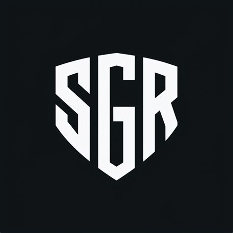 Minimalist Sgr Logo Design On Bold Black Background Monogram Playground