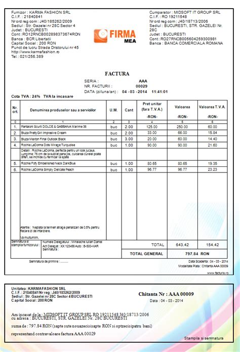 Imagini Cu Facturi Modele De Facturi Modele Facturi Model Factura Facturisro