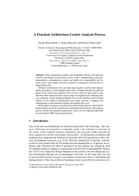 pdf a practical architecture centric analysis process