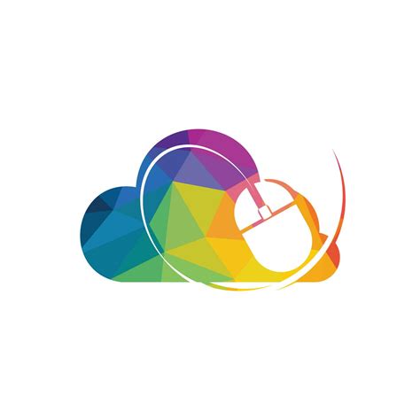 Computer Mouse And Cloud Logo Design Fast Cursor Logo Designs Concept