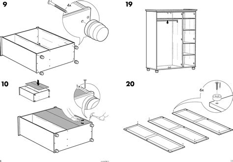 Ikea Leksvik Wardrobe W 3doors Assembly Instruction 2