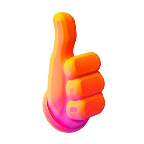 Generative Ai를 사용하여 3d 스타일 트렌드 색상 팔레트에서 엄지척 프리미엄 사진