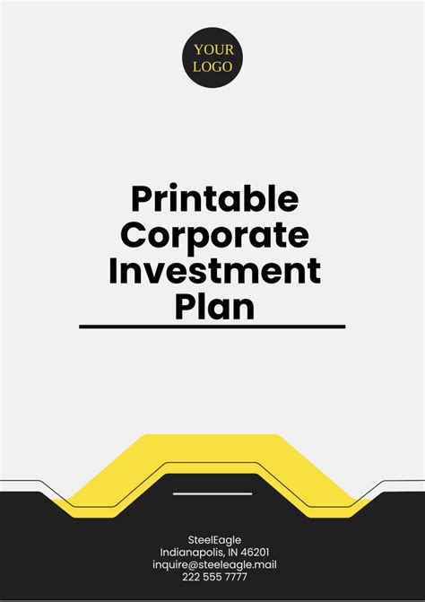 Free Investment Plan Templates Editable And Printable
