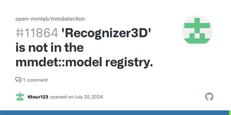 Recognizer3d Is Not In The Mmdetmodel Registry · Issue 11864 · Open Mmlabmmdetection · Github