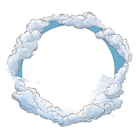 Premium Photo A Circle Made Out Of Clouds On A White Background
