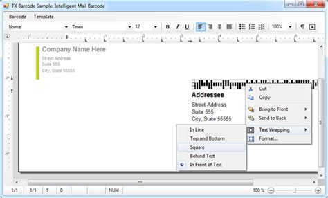 Sneak Peek First Screenshots Of TX Barcode NET In TX Text Control