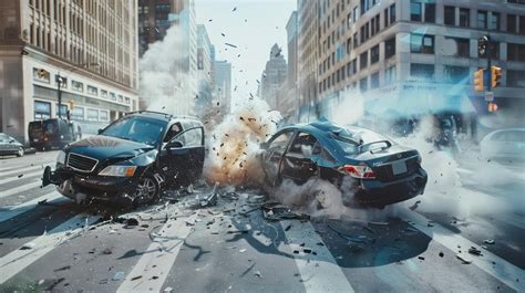 Capture A Sideimpact Collision Between Two Cars At An Intersection