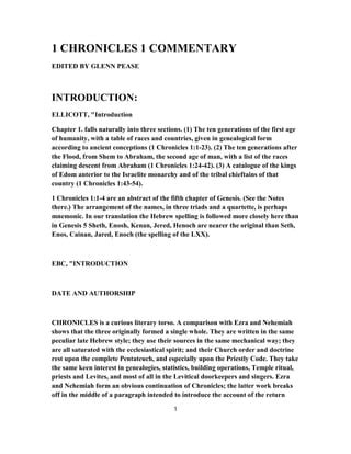 1 Chronicles 1 Commentary Pdf
