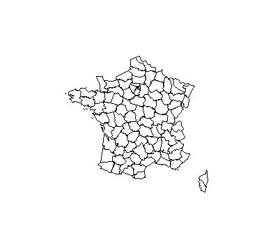 R Plot Points On Map With Longitude And Latitude Keeping Boundaries Between Departments