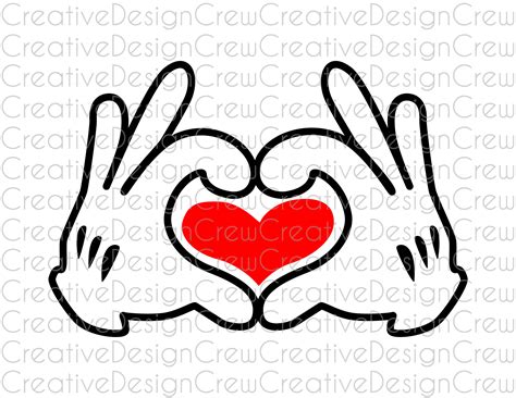 Mickey Mouse Heart Hands