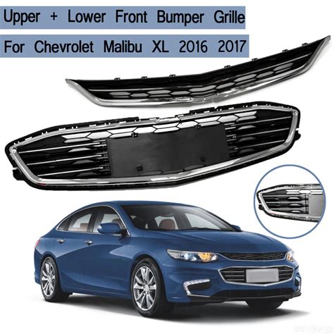 Front Hood Bumper Grille Upper And Lower Assembly For Chevrolet Malibu Xl