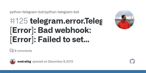 Telegramerrortelegramerror Error Bad Webhook Error Failed To