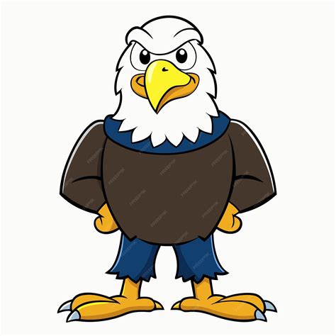 Blad Eagle Cartoon Clip Art Vector Illustration Design Premium Ai Generated Vector
