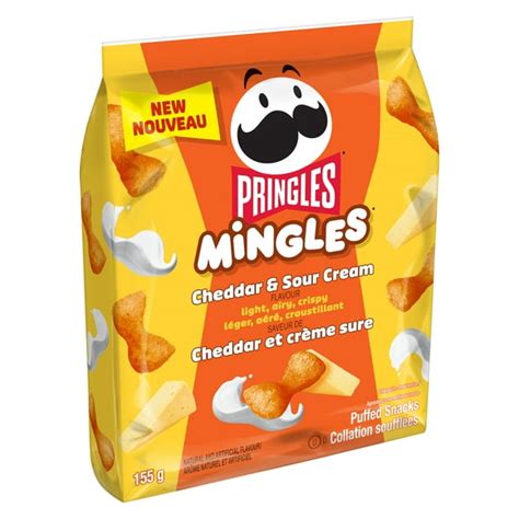 Pringles Mingles Cheddar And Sour Cream Flavour 155g Prg Mngls Ca Chdr