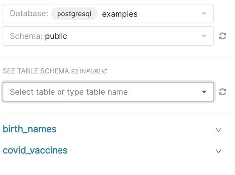 Sql Lab Selecting A Table On The Left Panel Doesnt Expand The Table