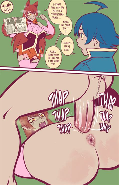 Rule 34 1boy 1girls Ahoge Ameri Azazel Anus Ass Backsack Balls Before