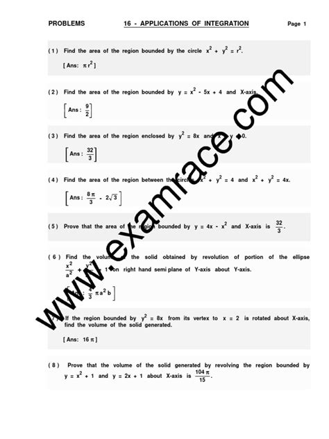 Mathematics Applications Integration Jee Pdf Area Sphere