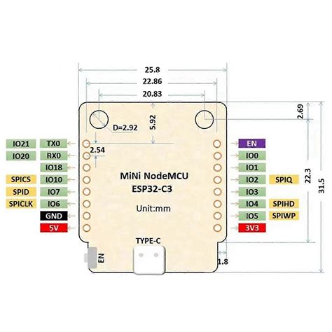 Mini Esp32 C3 Development Board Is Equipped With Esp32 C3 Mini 14 Module Wifi Bluetooth Ble5 0
