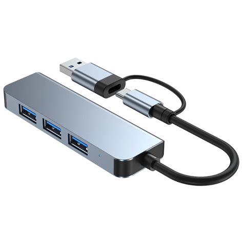 Adaptor Multiport Hub 4 In 1 Erdx® Usb 3 0 Usb C Usb 3 0 X4 Emag Ro
