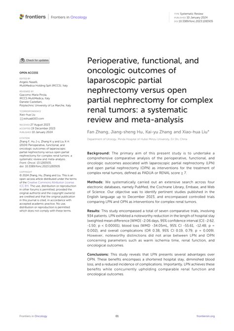 Pdf Perioperative Functional And Oncologic Outcomes Of Laparoscopic