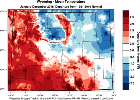 2018 Wyoming Annual Cimate Summary